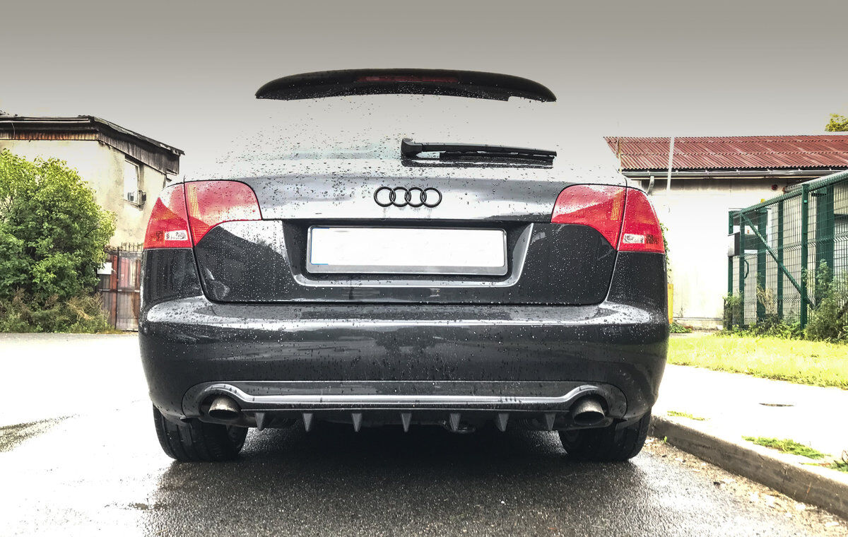 RS Performance Rear Bumper Lower Diffuser Skirt with ribs SHARK For ...