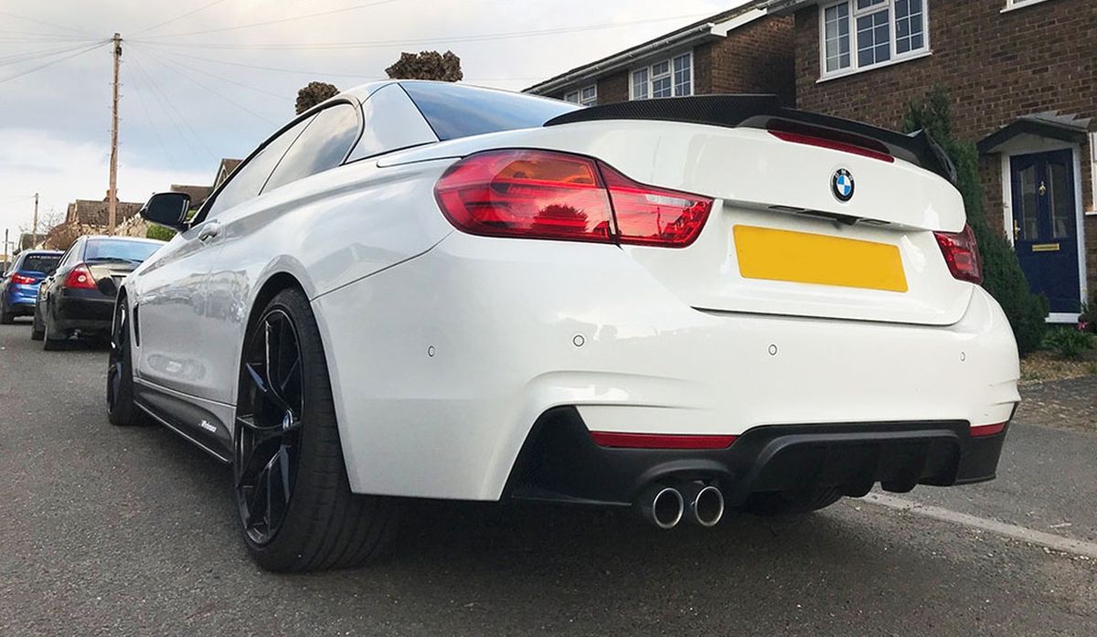 CS STYLE TRUNK SPOILER GLOSSY BLACK fits BMW F33 13- / F83 14- in ...