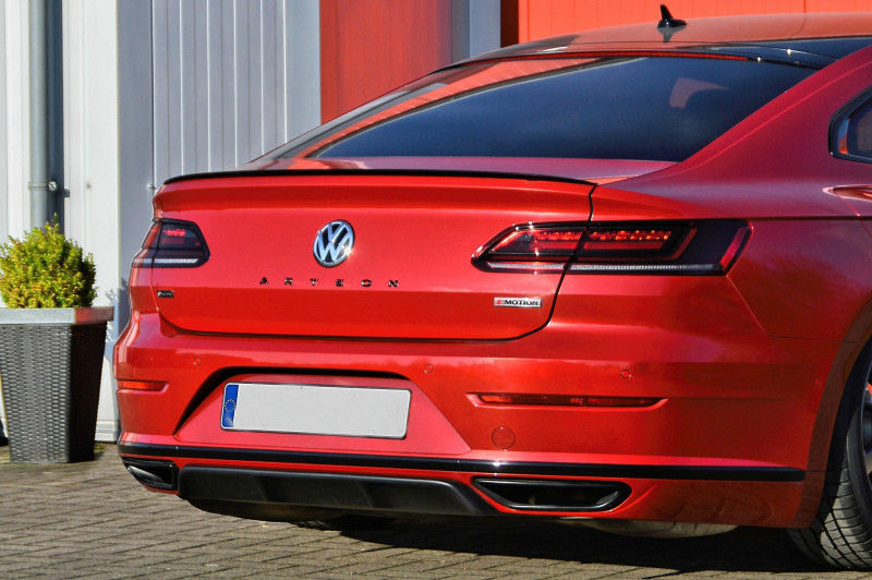 Performance Rear Bumper diffuser addon with ribs / fins For VW Arteon R ...