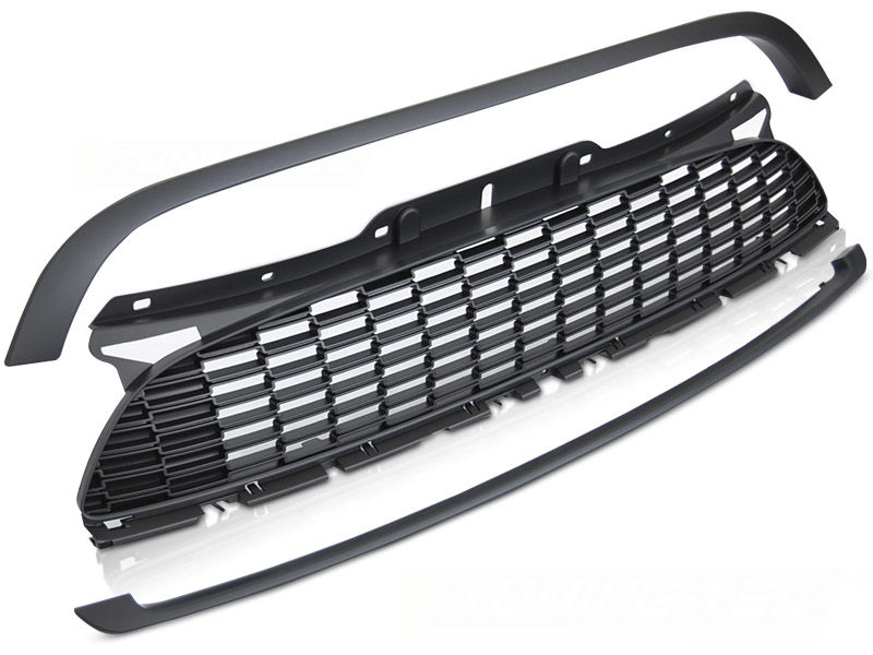 FRONT GRILL JCW STYLE MATT BLACK FITS MINI COOPER 10-14 R56/57/55 in ...