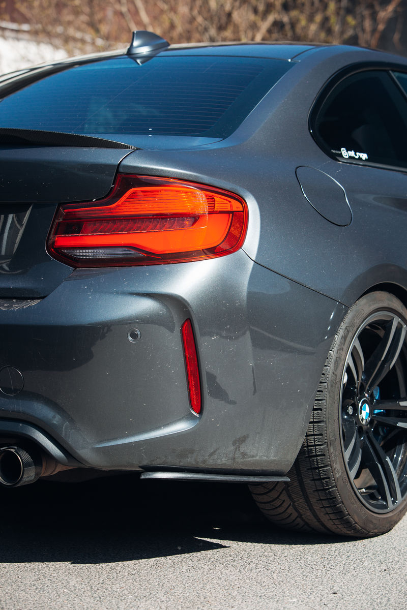 For BMW F87 M2 Rear bumper side flaps ABS MATT in Rear Flaps / Elerons ...