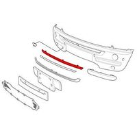 MINI NEW OEM R50 R52 R53 COOPER S FRONT BUMPER DECORATIVE STRIP TRIM ...