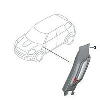 NEW GENUINE MINI R60 R61 S LEFT N/S TURN SIGNAL TRIM CHARCOAL BLACK ...