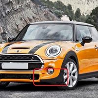 MINI NEW GENUINE F55 F56 F57 JCW FRONT BUMPER BLACK BAND SPOILER LEFT ...
