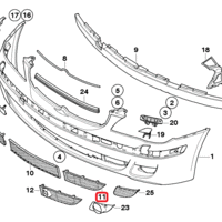 BMW NEW GENUINE E65 7 SERIES FACELIFT 05-08 FRONT BUMPER LOWER GRILLE ...