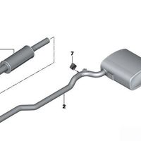 MINI NEW GENUINE COOPER F55 F56 F57 F60 F54 EXHAUST TAILPIPE TIP CHROME ...