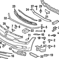 BMW GENUINE NEW 3 SERIES F30 F31 FRONT BUMPER O/S RIGHT FOG LIGHT GRILL ...