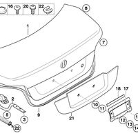 BMW NEW GENUINE 5 SERIES E60 REAR TRUNK LID TENSION SPRING 51247045884 ...